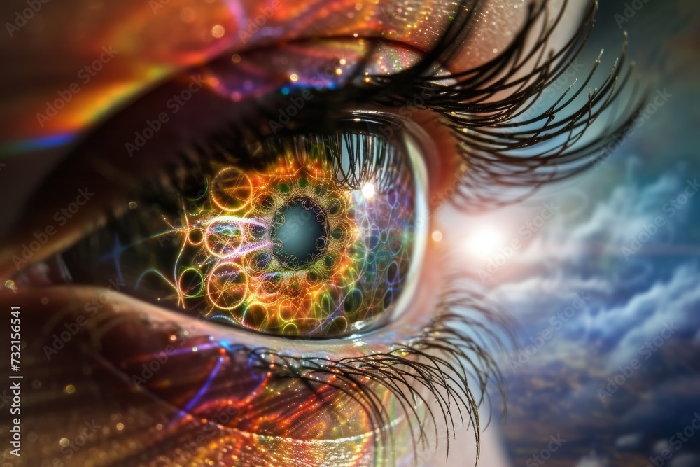 Stock-Illustration „Human Cyborg AI Eye astigmatism. Eye astigmatism ...