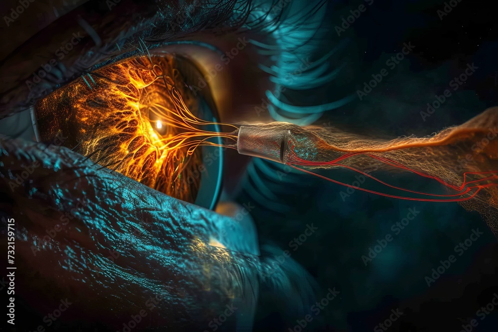 Human Cyborg AI Eye farnsworth munsell. Eye glaucoma optic nerve lens ...