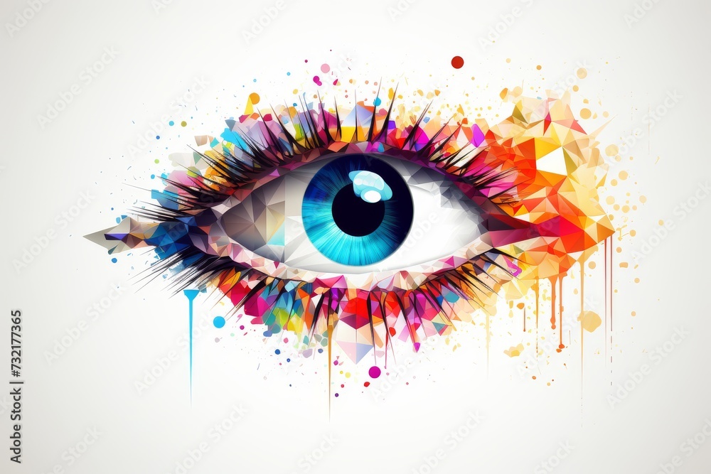 Human Cyborg AI Eye makeup. Eye ocular muscles optic nerve lens ...