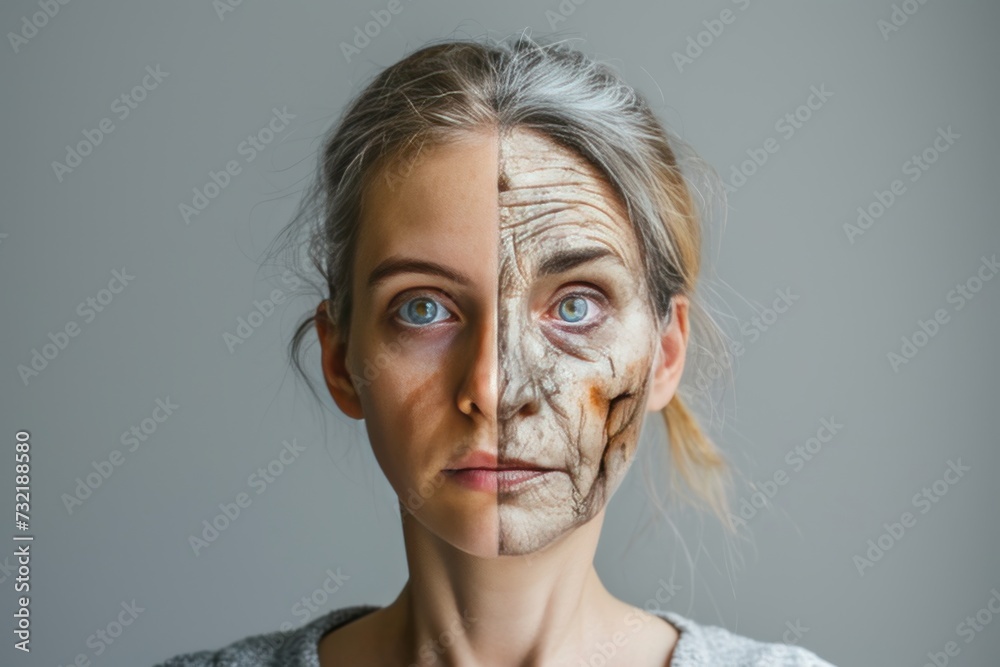 Aging nose. Comparison young to old generation grandpappy. Less ...