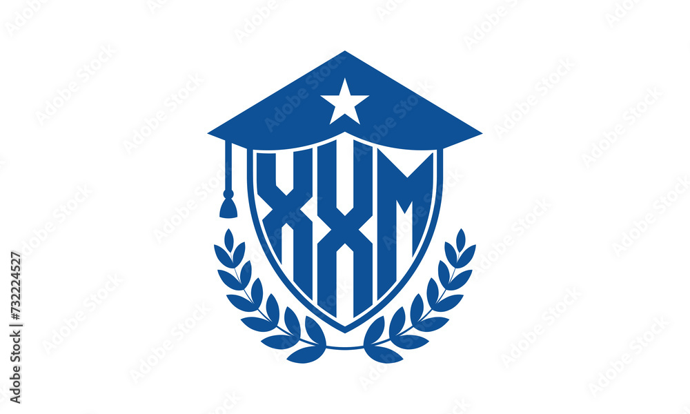 XXM three letter iconic academic logo design vector template. monogram ...