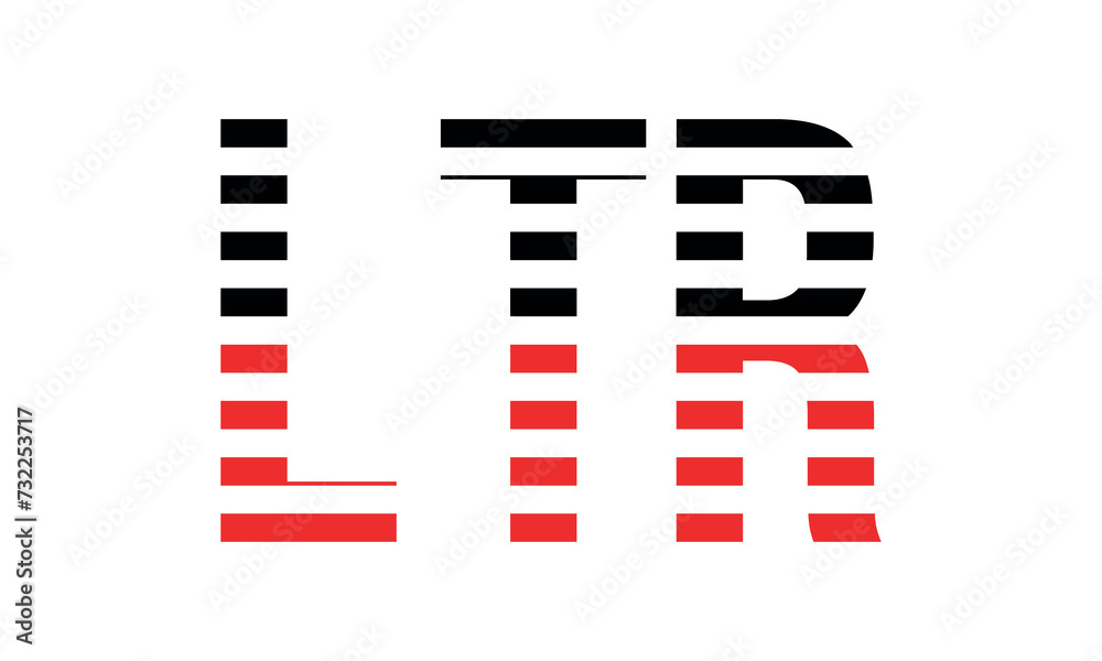 LTR three initial letter iconic line negative space minimal logo design ...