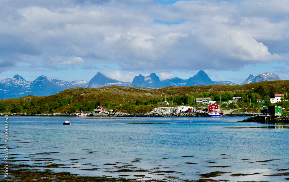 Views of the iconic mountain range De Syv Søstre (The Seven Sisters ...