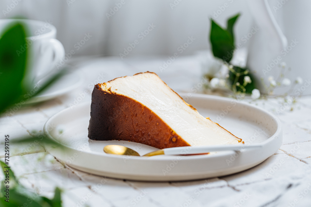 Popular Spanish dessert called San Sebastian cheesecake. It also known ...