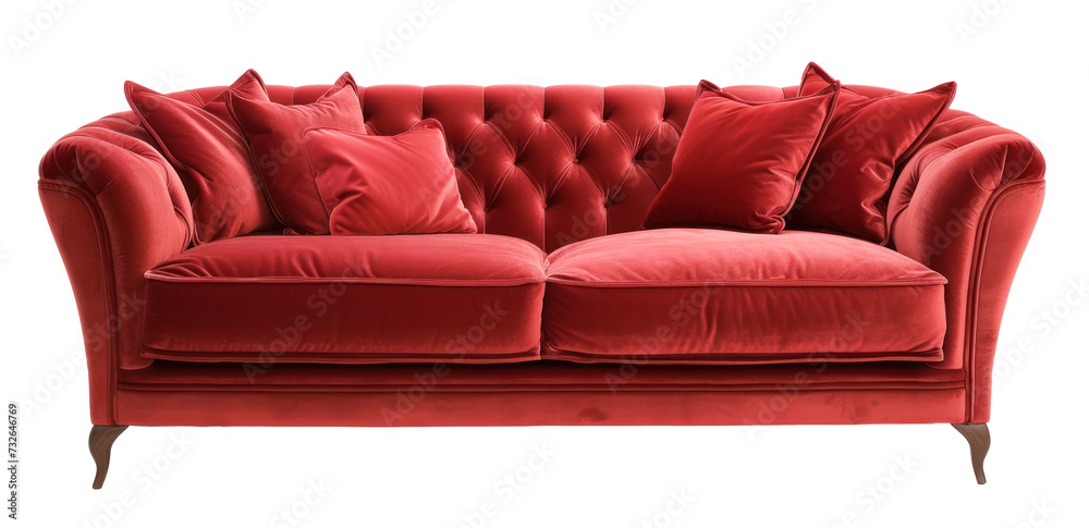 red sofa on transparent background Stock Photo | Adobe Stock