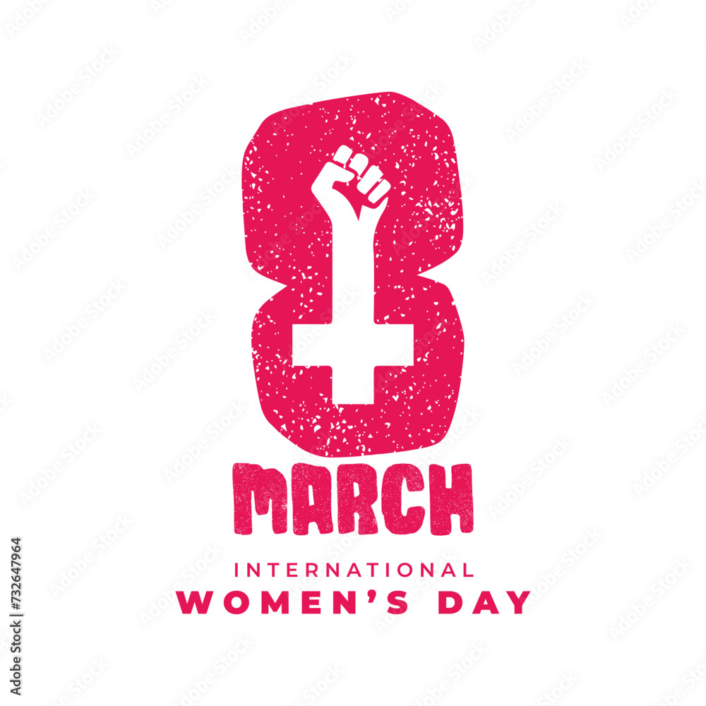 Image vectorielle Stock 8 march vector typography greeting card for ...