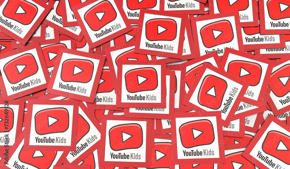 youtube kids, Social Media Logos Visual Presentation - 3D Background ...