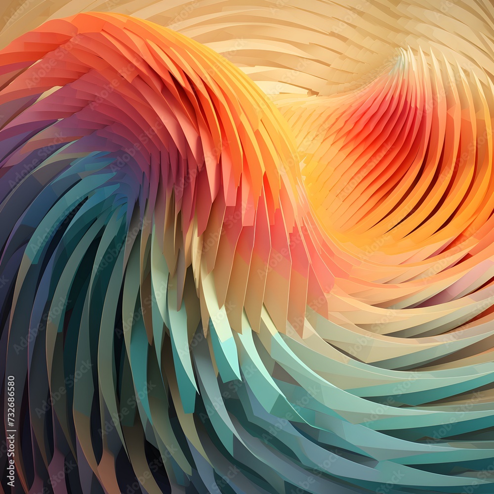 abstract shapes and patterns to convey amplitude variations Stock ...