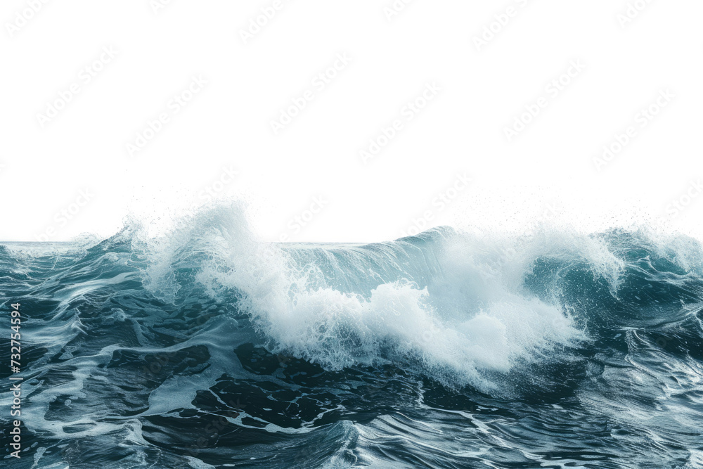 Large stormy ocean wave isolated on transparent background. Sea wave ...