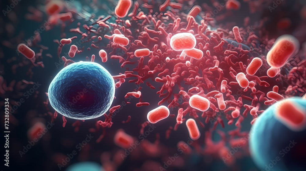 Macroscopic observation of organisms bacteria and cells and viruses ...