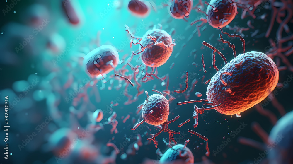 Macroscopic observation of organisms bacteria and cells and viruses ...