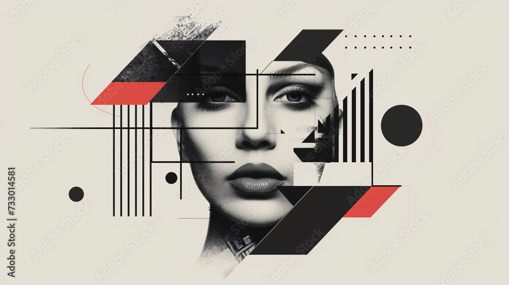 Sleek, modern posters featuring geometric shapes and abstract ...
