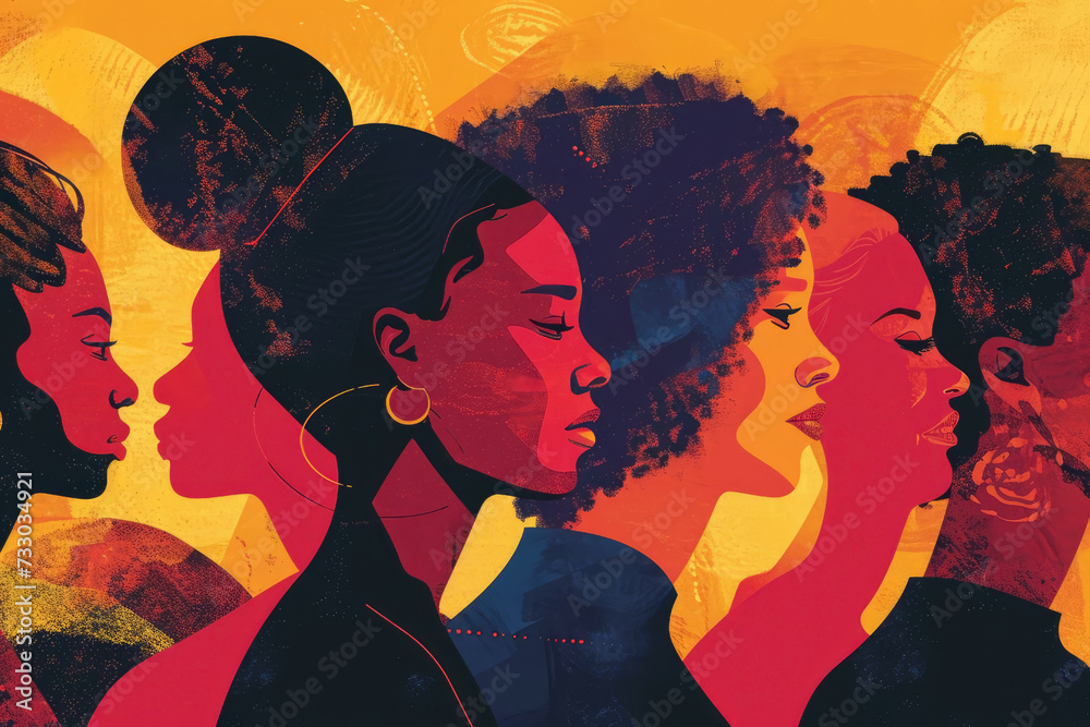 An illustration representing the empowering voices of feminism in ...