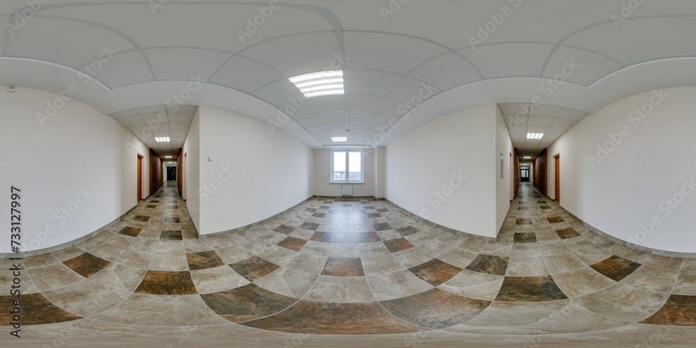 empty white room hall in corridor in hdri 360 panorama in interior of ...