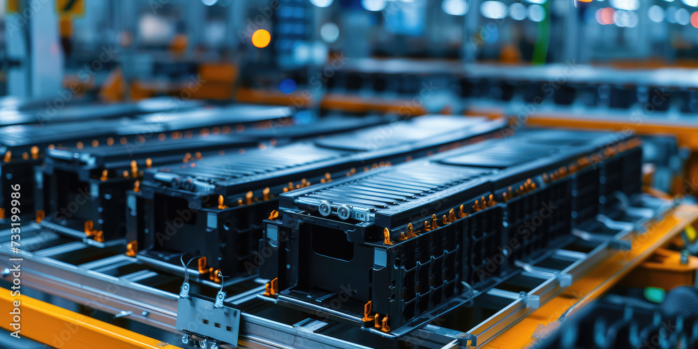 Electric Car Battery Assembly production Line. Automated assembly line ...