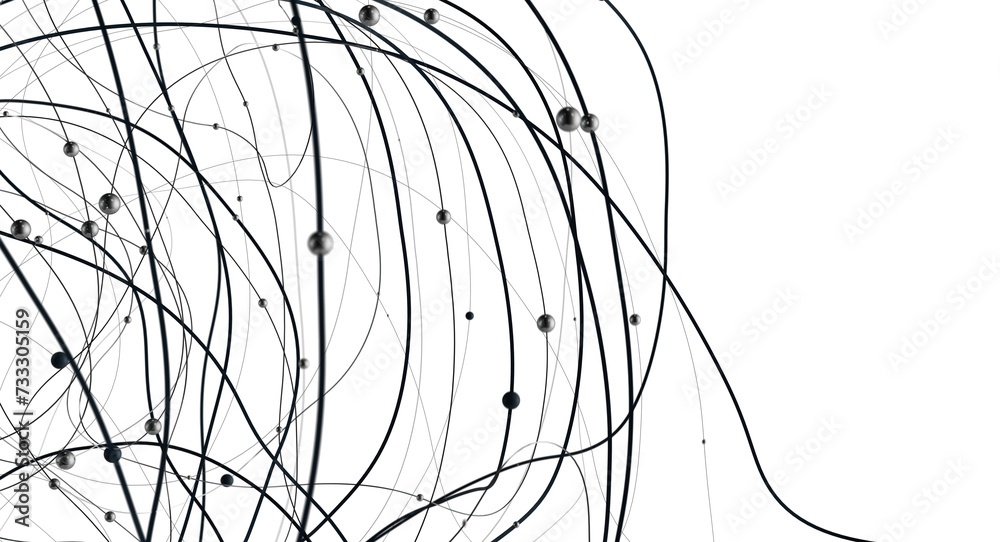 The structure of the network connection of points and lines. Data ...