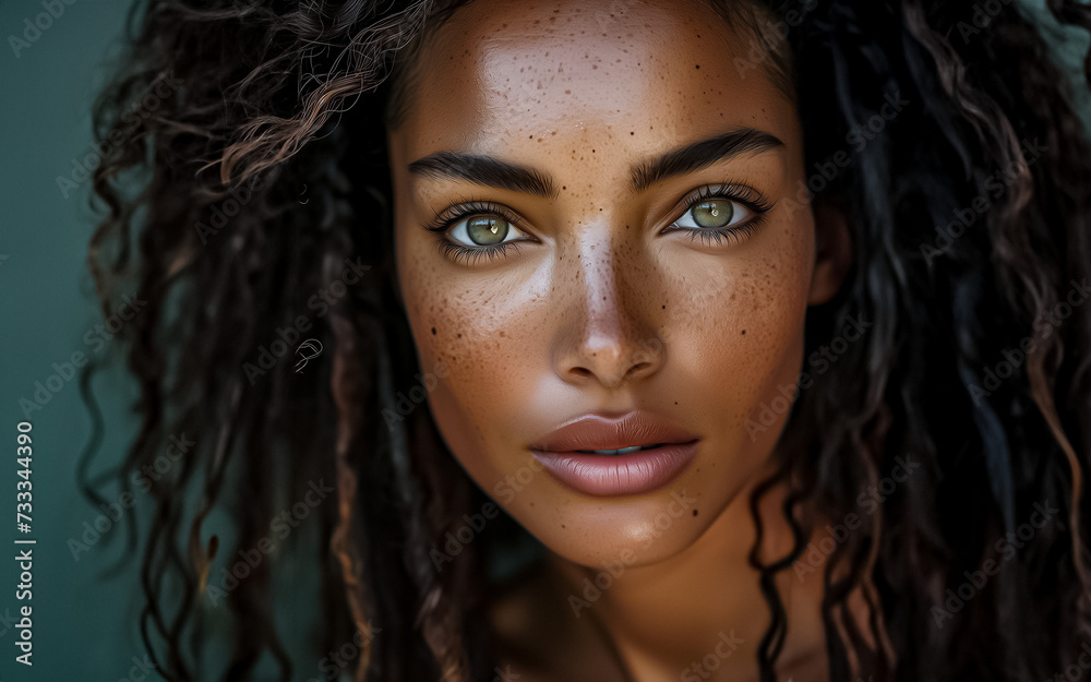 Sun-kissed caramel skin crinkles at the corners of playful brown eyes ...