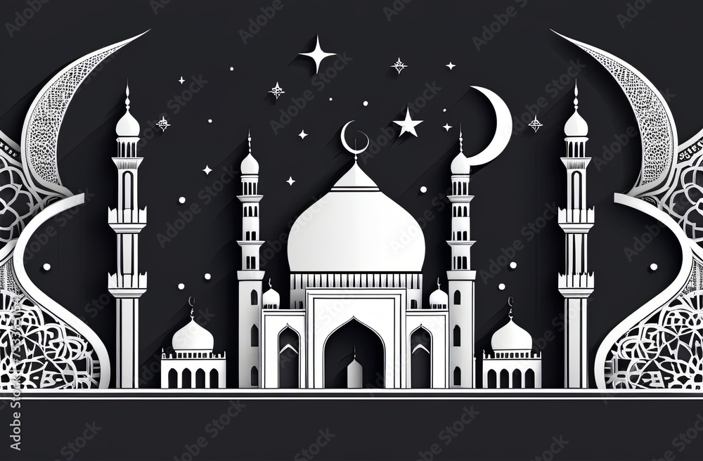 Arabic architecture, religious buildings - mosque and minarets on the ...