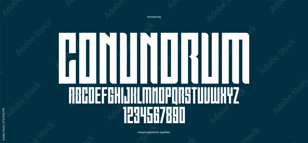 Bold simple sans serif display font for logos headers or slogans ...