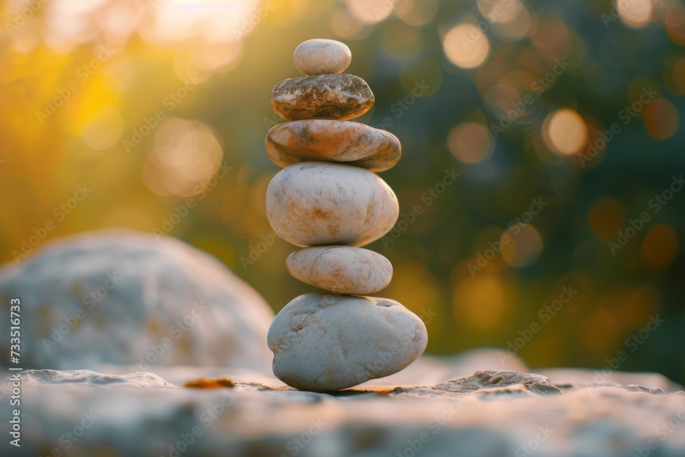 Finding Balance and Harmony: Zen Stone Representing a Balanced Life ...