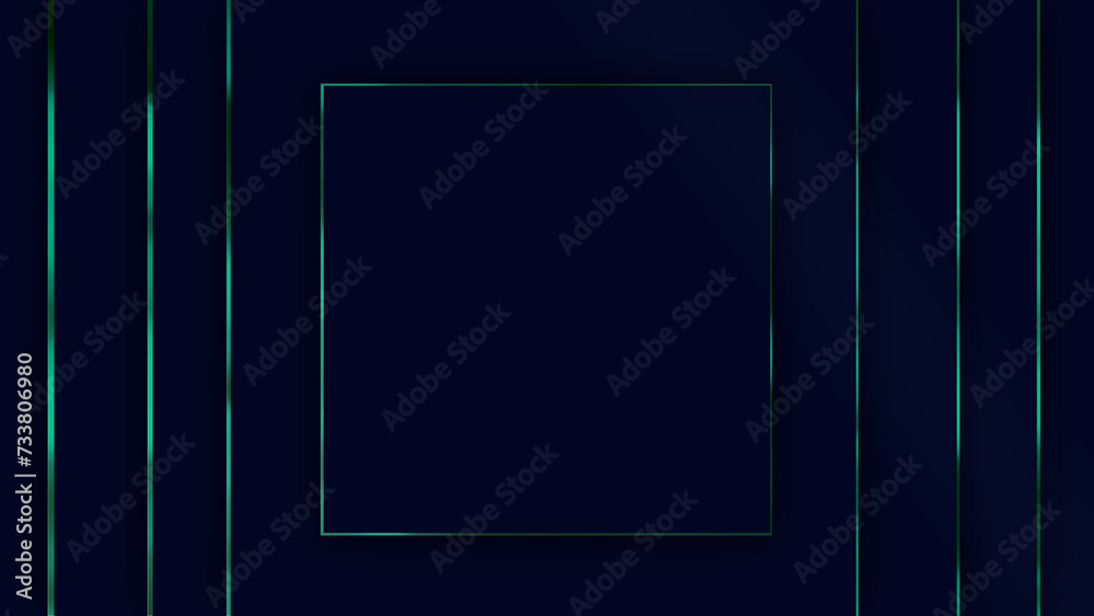Abstract luxury background with turquoise lines on navy blue background ...