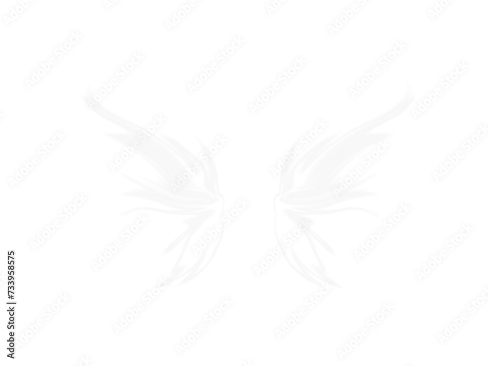 Angel wing. White wing on transparent background, Magic wings isolated ...