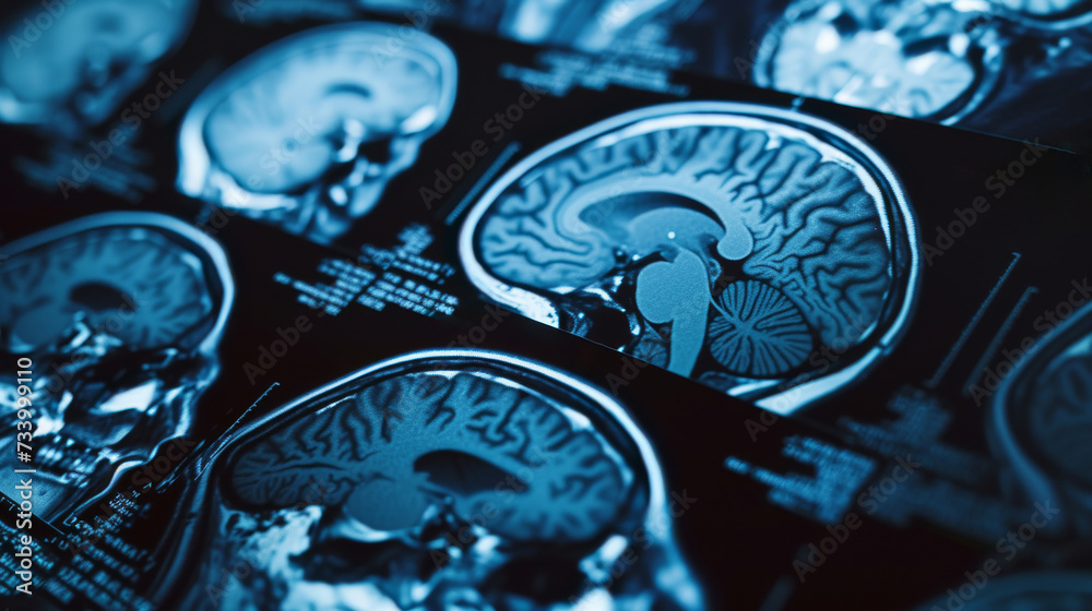 Brain X-Ray with Signs of Meningitis, Encephalitis, and Abscess Stock Illustration | Adobe Stock