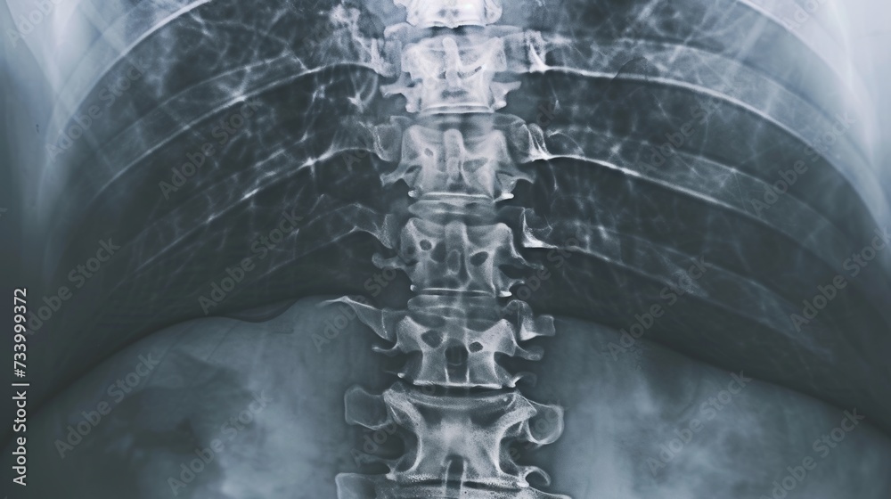 X-Ray Image of Spinal Trauma with Bone and Cord Abnormalities Stock ...