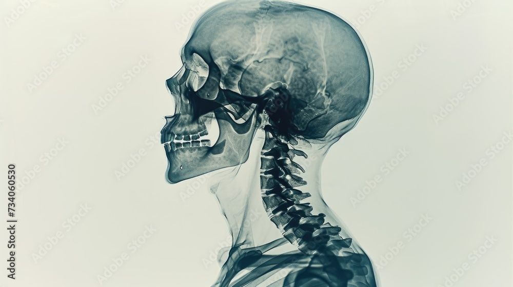 X-ray person. Human anatomy. Man body scan. Medical Exploration through ...