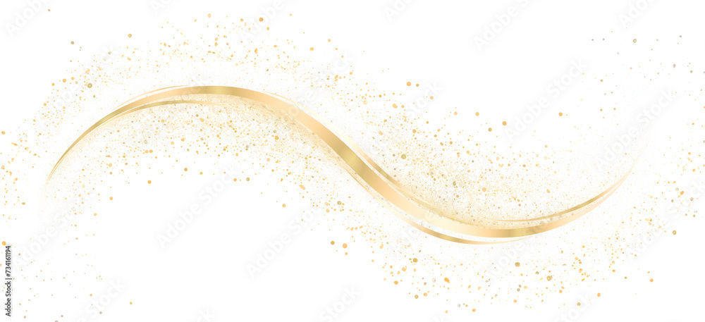 Gold Dust Swirl Elegance, png file of isolated cutout object on ...