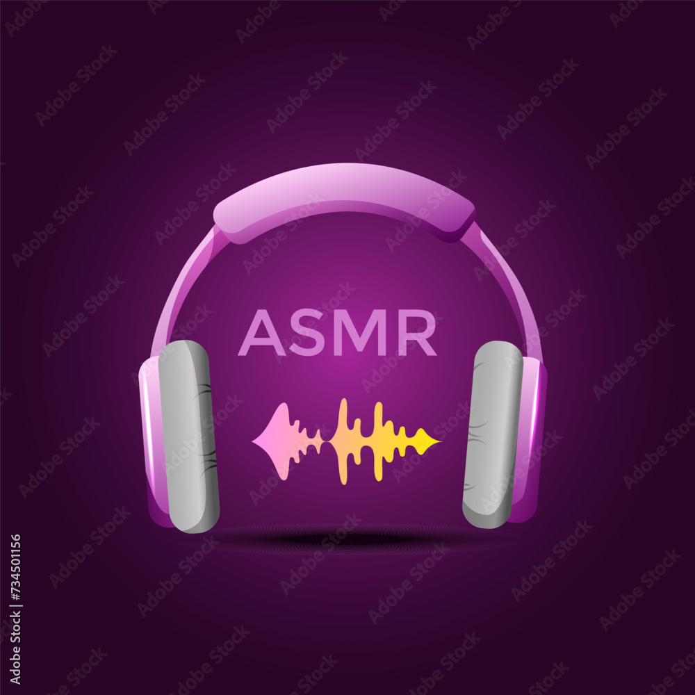 Autonomous sensory meridional response. ASMR logo for splash screen ...