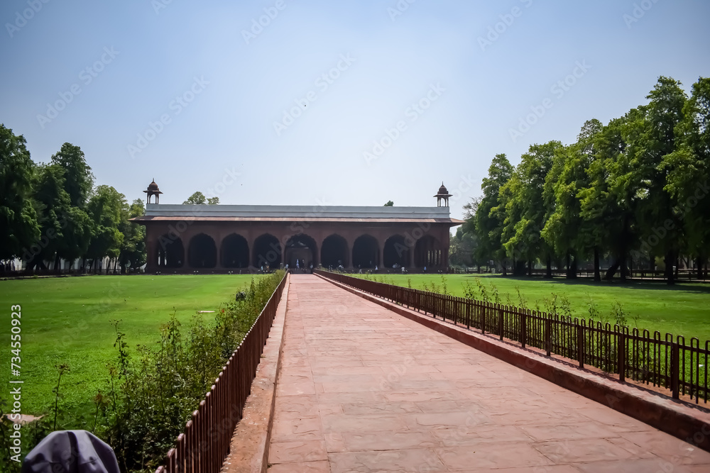 Architectural details of Lal Qila - Red Fort situated in Old Delhi ...