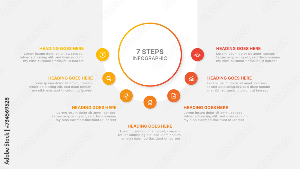 Weekly Planner Organizer Infographic Template Design with 7 Options ...