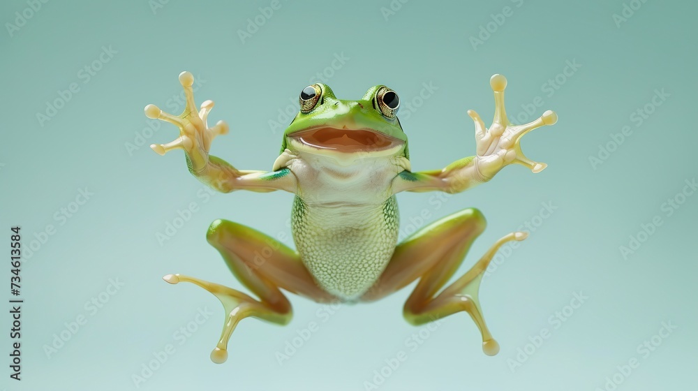 Leap day, 29 February 2024 greeting card with cute Green Frog and Happy ...