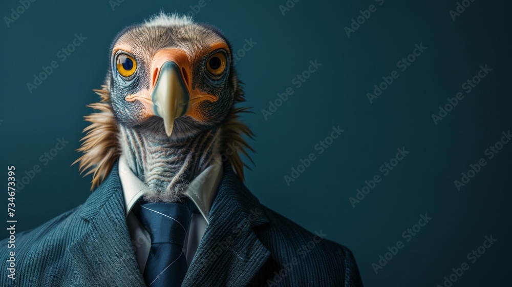 Well-dressed vulture exudes confidence in his stylish ensemble, as he ...