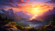 Sunrise Over The Hills Free Stock Photo - Public Domain Pictures