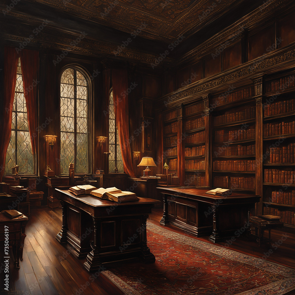 Think of old libraries, vintage classrooms, and classic literature ...
