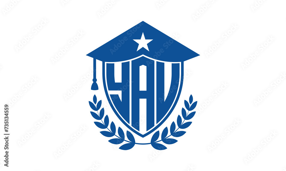 YAU three letter iconic academic logo design vector template. monogram ...