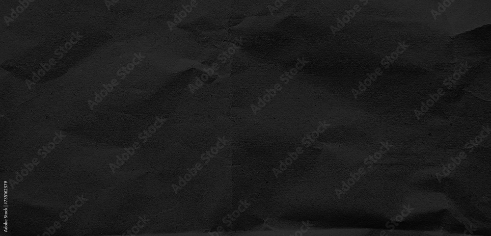 grunge dark black paper texture use as background with blank space for ...