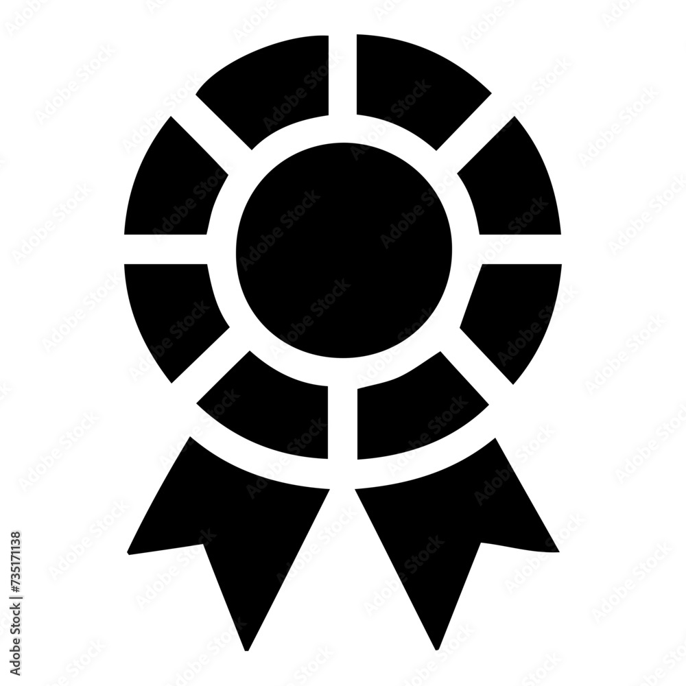 Stunning Award Vector Icon: Elegant Trophy and Ribbon Graphics for ...