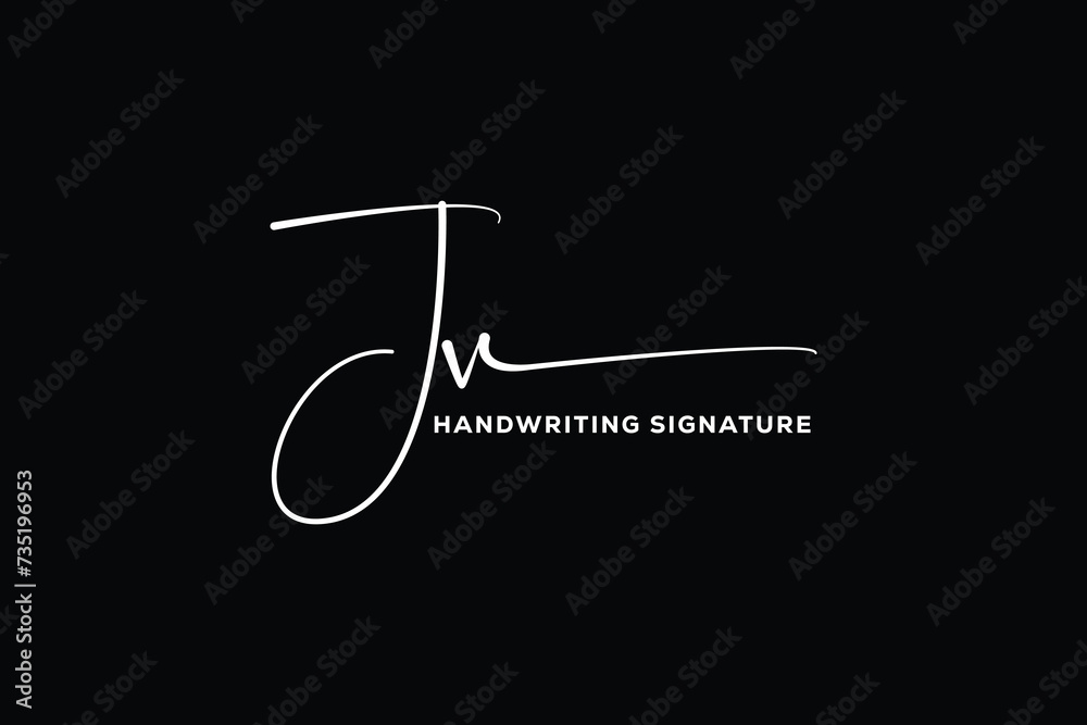 JV initials Handwriting signature logo. JV Hand drawn Calligraphy ...