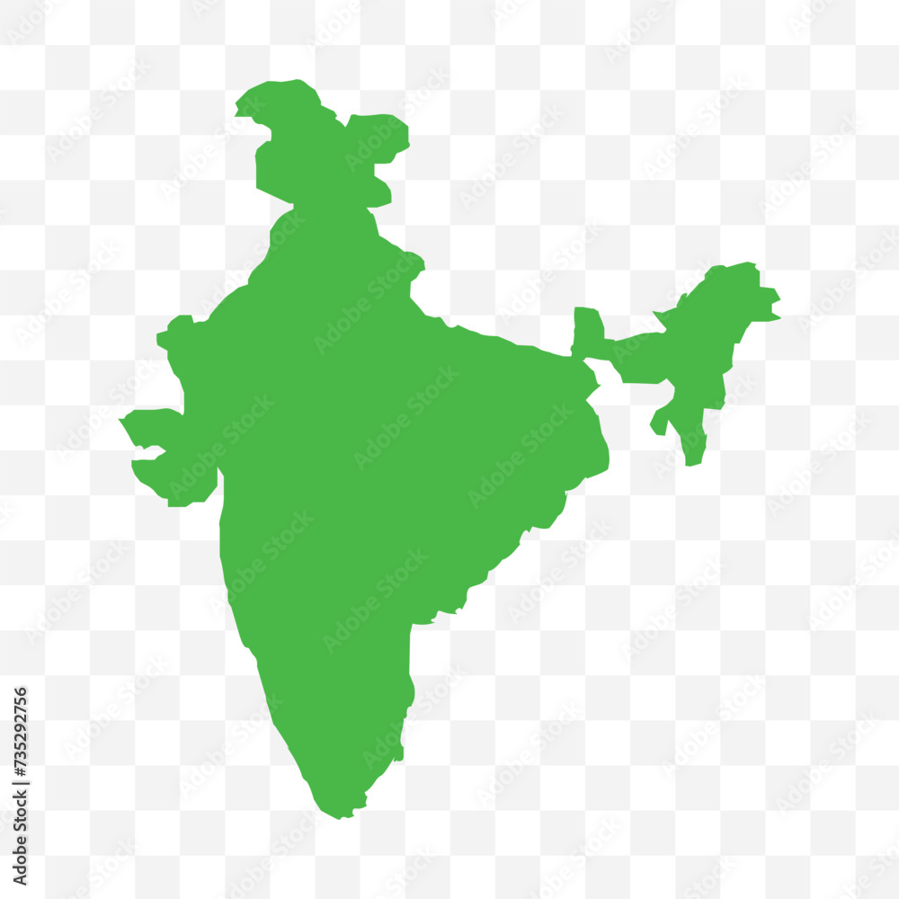 India map with states marking on indian political map vector image ...