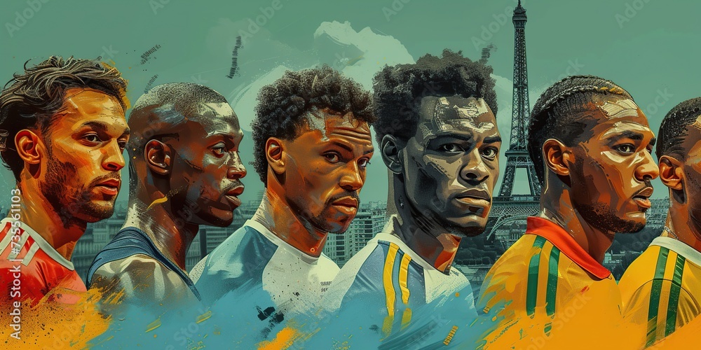 Paris Olympic Games 2024 poster merges athletes in official uniforms ...