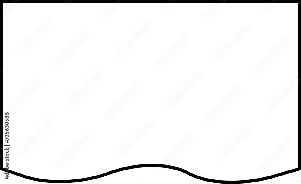 Border shape in outline style editable stock for website design. Vector ...