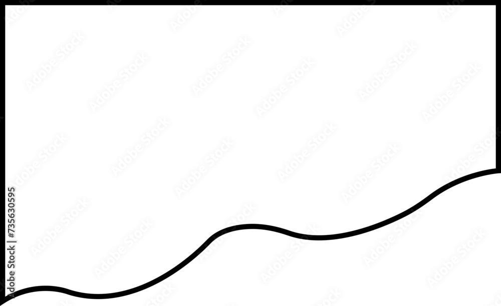 Border shape in outline style editable stock for website design. Vector ...