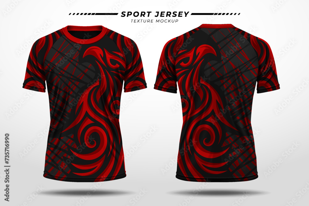 Sport jersey texture pattern tribal style with 3D mockup illustration ...