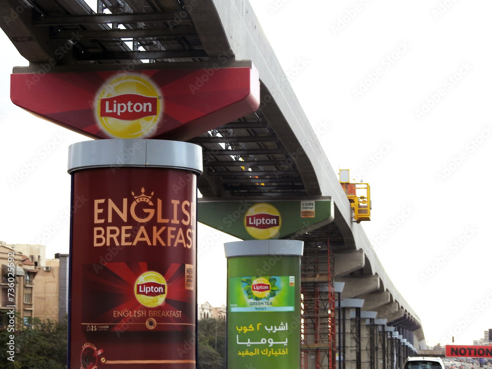 Cairo, Egypt, January 26 2024: Lipton tea, English breakfast, tea ...