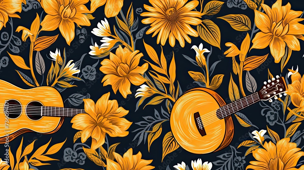 a repeating pattern that embodies the spirit of Nashville. The pattern ...