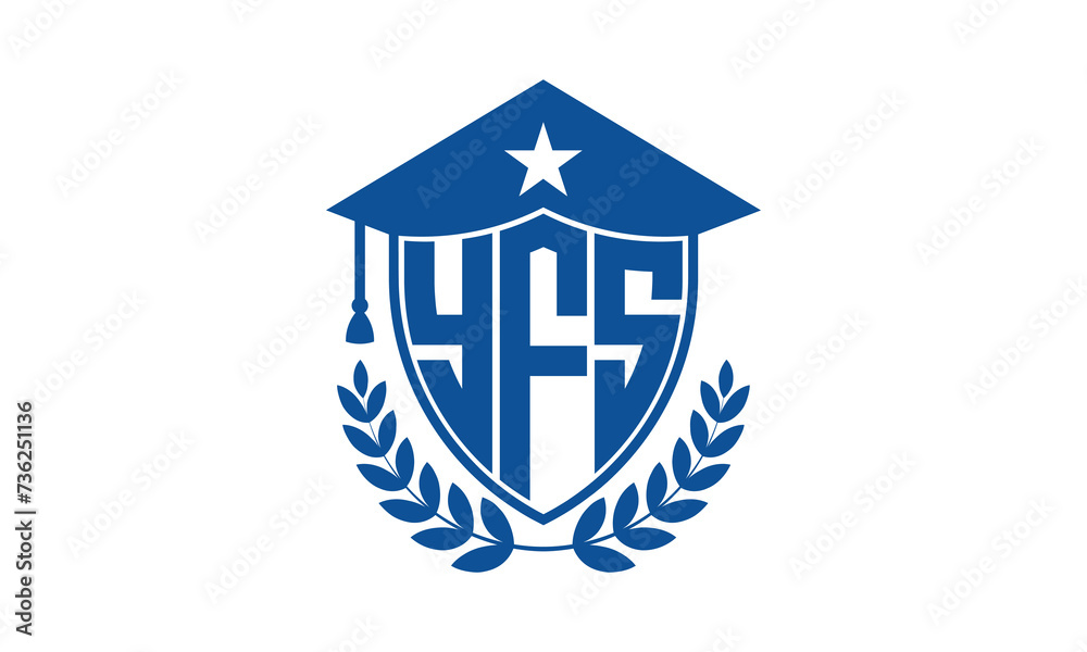 YFS three letter iconic academic logo design vector template. monogram ...