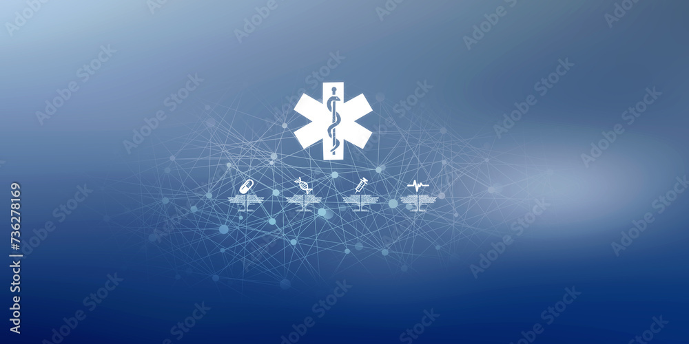2d illustration caduceus medical symbol Stock Illustration | Adobe Stock